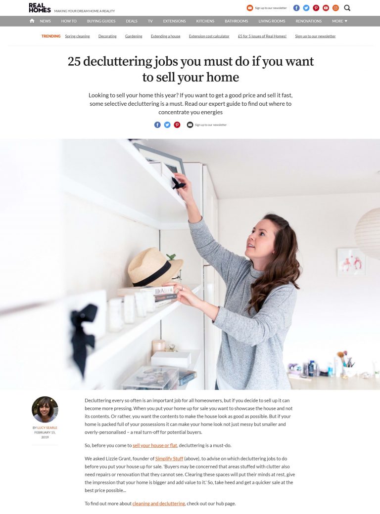 Real Homes - 25 decluttering jobs you must do if you want to sell your ...